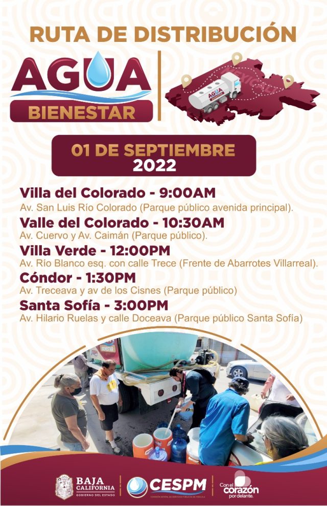 LLEVA CESPM EL PROGRAMA “AGUA BIENESTAR” A LA ZONA ORIENTE DE MEXICALI ...