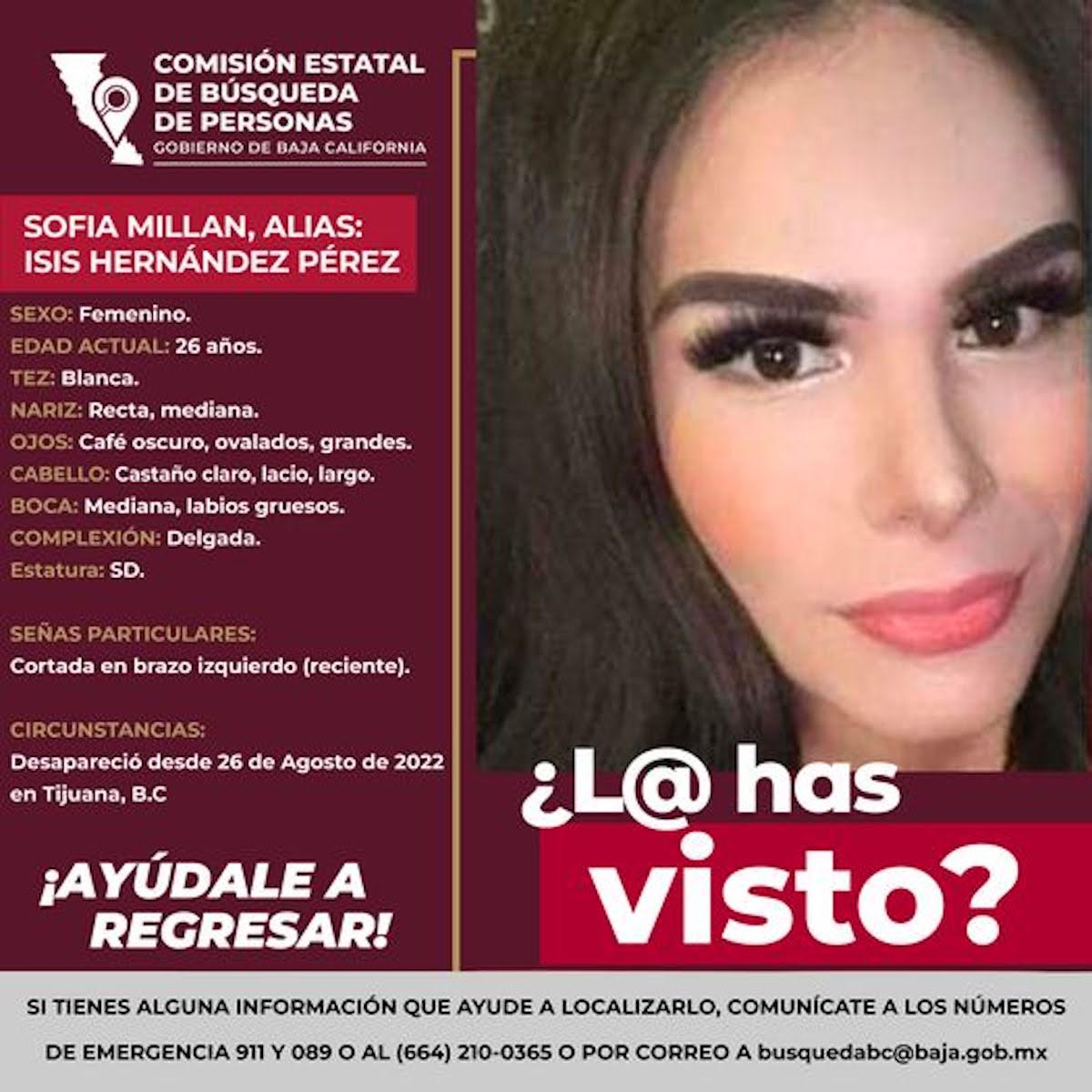 Buscan a Sofia Millán, alías "Isis" Hernández Pérez - Periodismo Negro